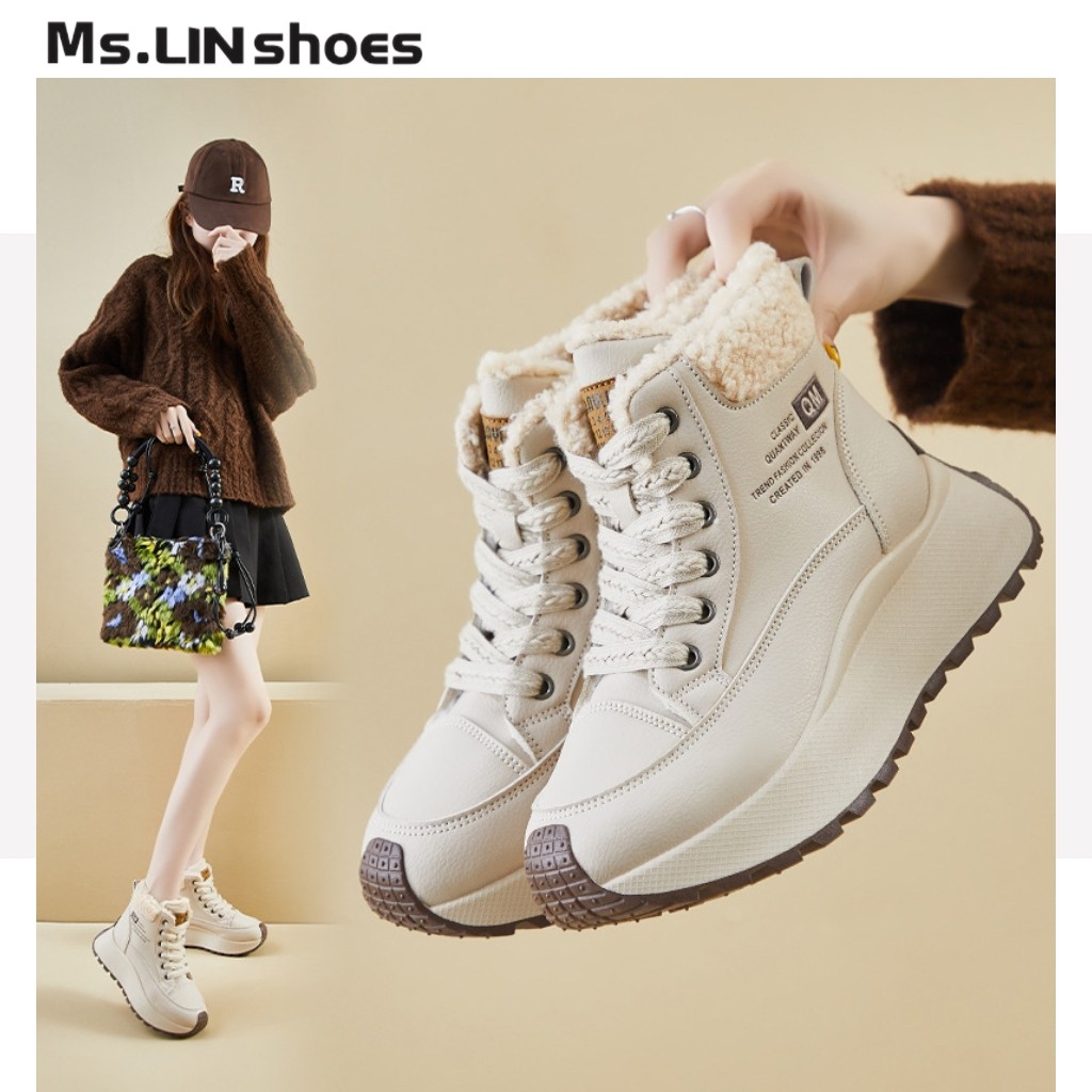 [Ms.LIN] Winter Women's Plus Size Shoes Women's Shoes High-Top Shoes ...