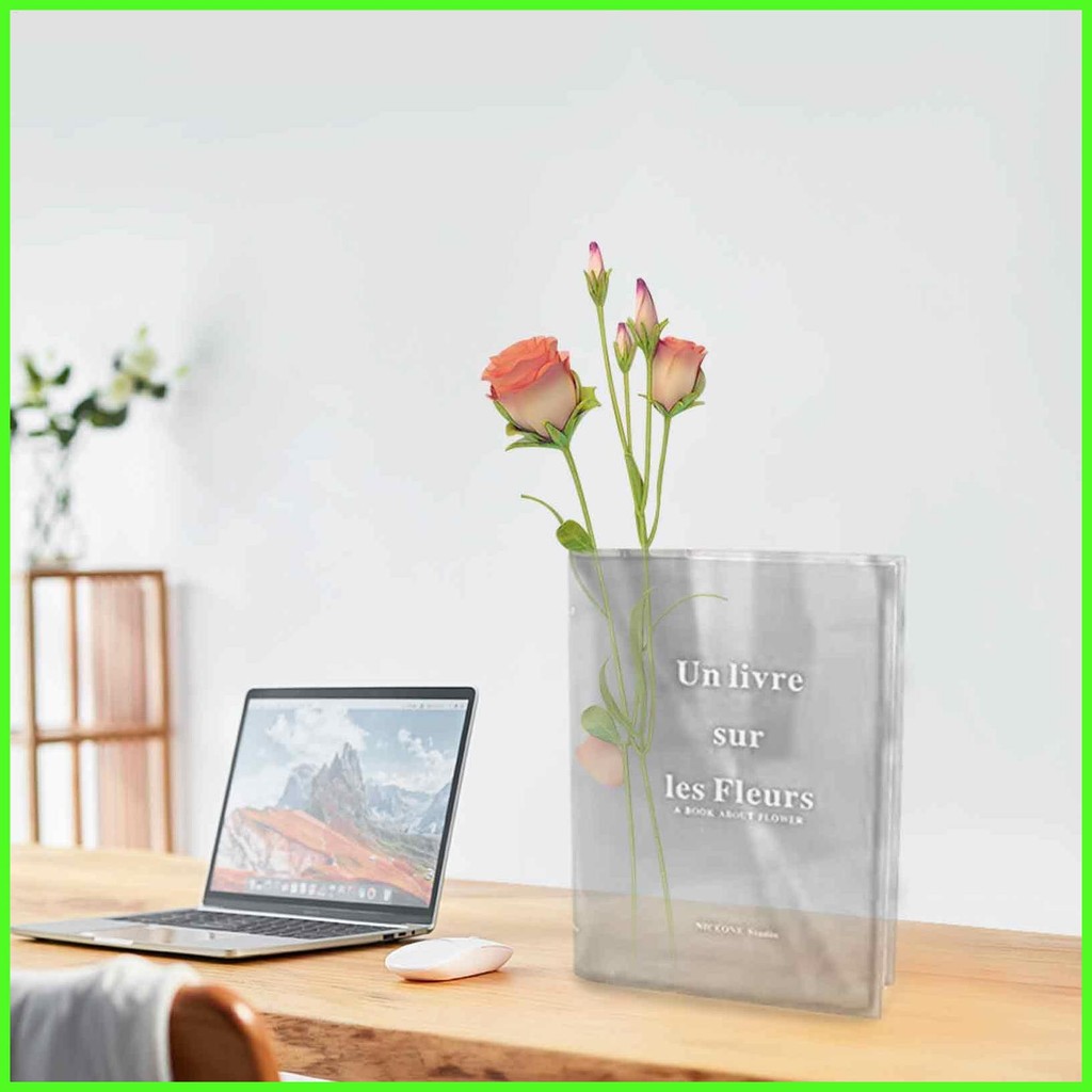 Book Vase Decorative Flower Vase Table Centerpiece Unique Book Flower ...