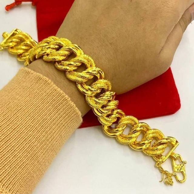 JK EMAS KOREA/BANGKOK SADUR 24K GELANG TANGAN COCO COP 916 (LEBAR 2.0CM ...