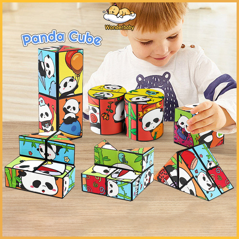 Wonderbaby Cute Panda Magic Cube 3D Infinite Cube Rubik Intelligent ...
