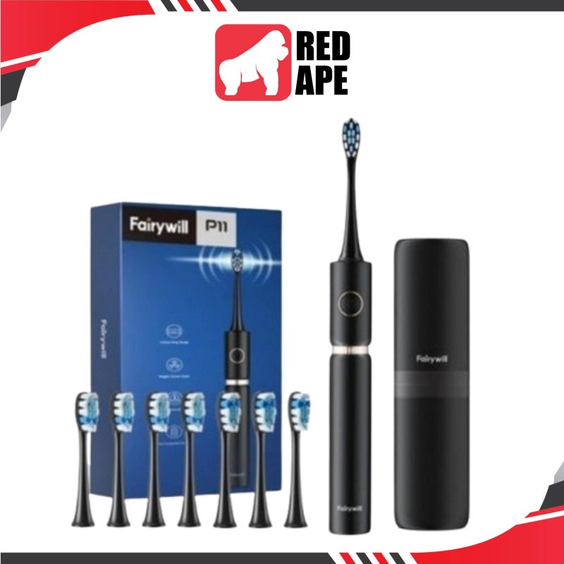 Fairywill P11, Ultrasonic Electric Toothbrush: with 8 Replacement Heads ...