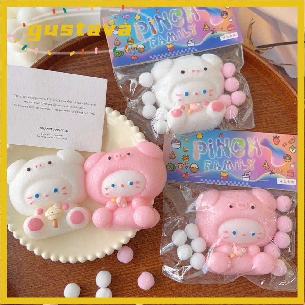 GUSTAVA Pig Rabbit Pinch Toy, Slow Rebound TPR Stress Relief Toys, Cute ...