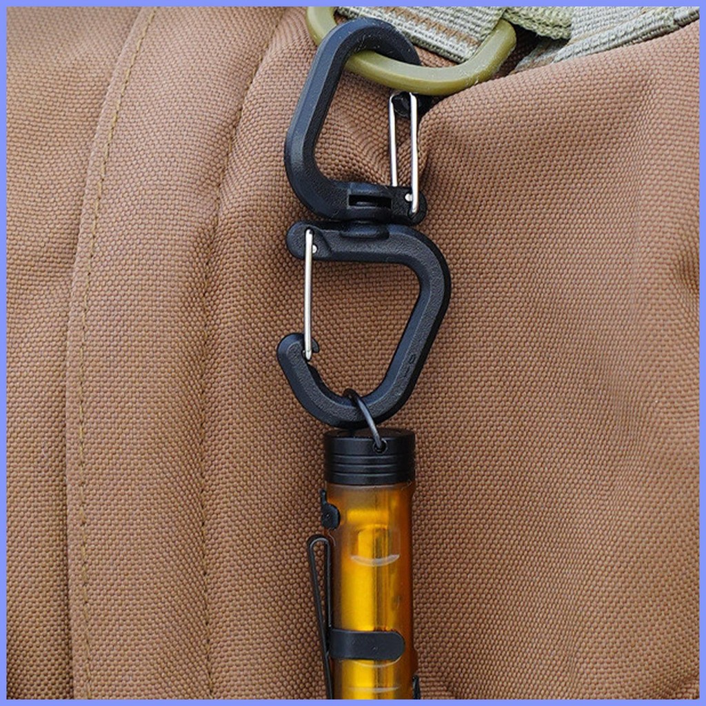 Camping Double Hooks Keychain Locking Hooks Portable S Chain Hooks ...