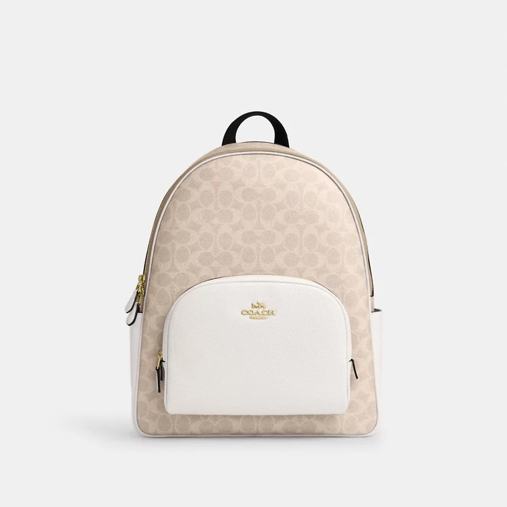 [INCOMING ETA 30 DAYS] Large Court Backpack In Signature Canvas in Sand ...