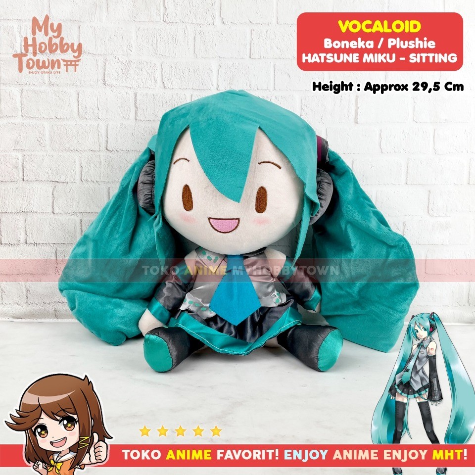 Hatsune Miku Vocaloid Project Sekai Fuwa Version Sitting Plush Plushie ...