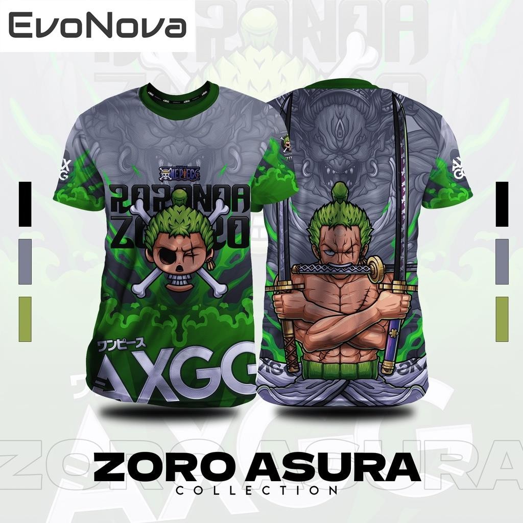 EvoNova AXGG ' One Piece - Zoro Asura ' T-Shirt | Shopee Malaysia