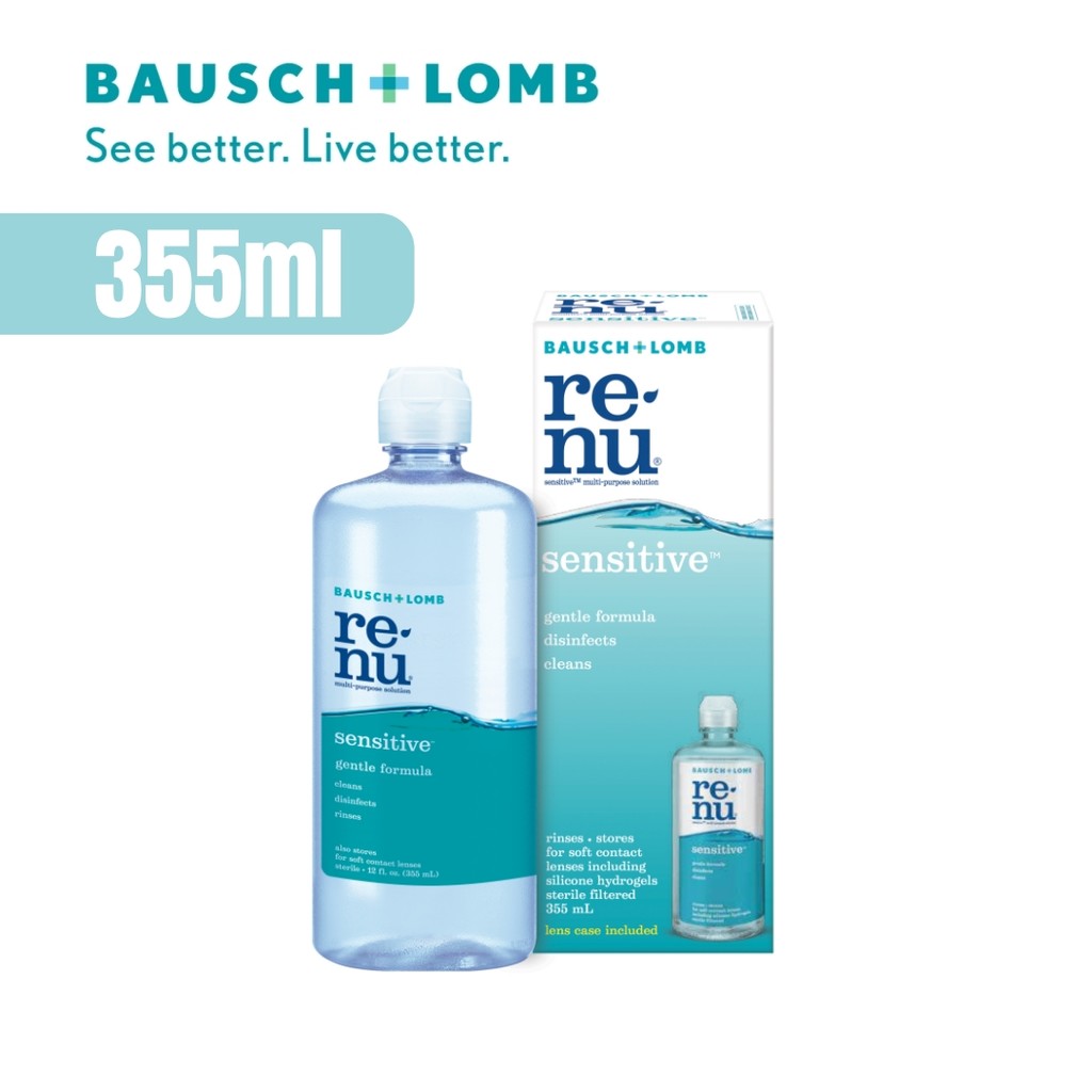 (355ml) Bausch & Lomb Renu Sensitive Multi Purpose Solution For Contact ...
