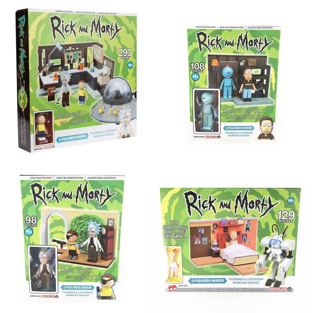 Genuine Rick and Morty Building Blocks Doll Toys Bulk Stickers Clothes ...