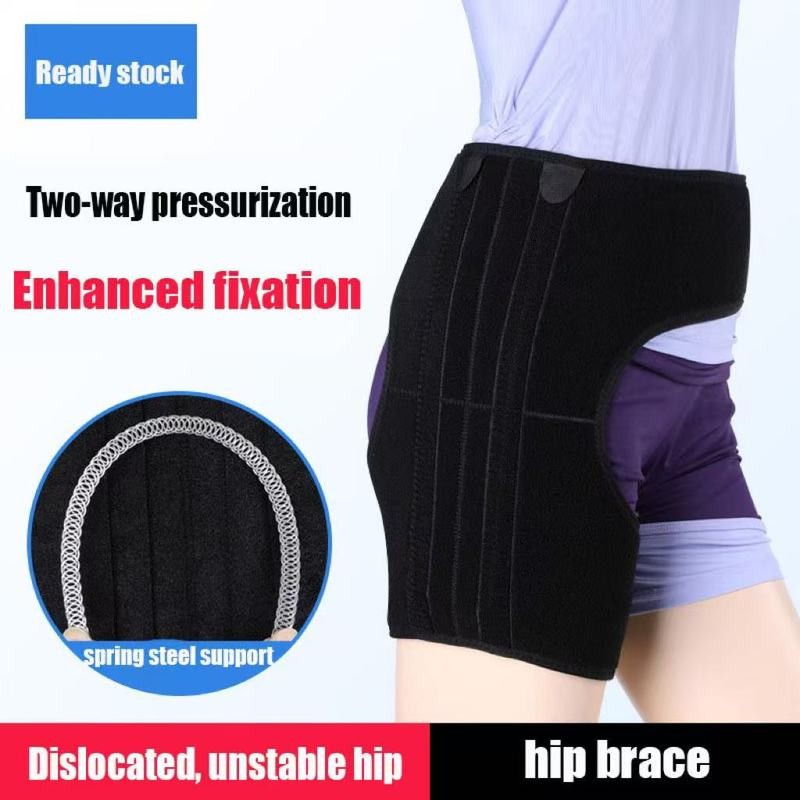 Hip Support Brace Groin and Hip Brace BLACK Adjustable Quadricep ...