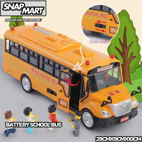 School bus large boy children school bus toy simulation car model car ...