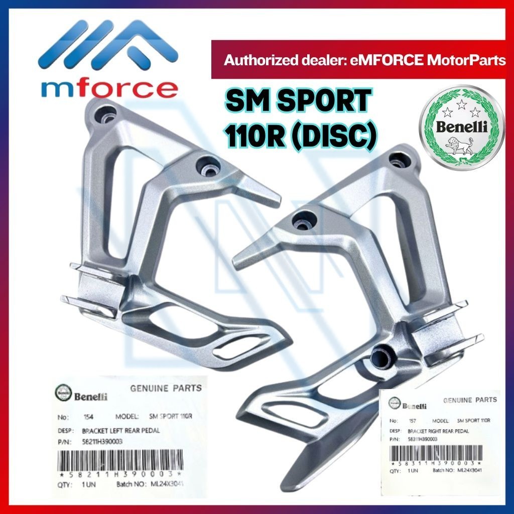 SM SPORT 110/R REAR FOOTREST BRACKET LEFT KIRI RIGHT KANAN FOOTREST ...