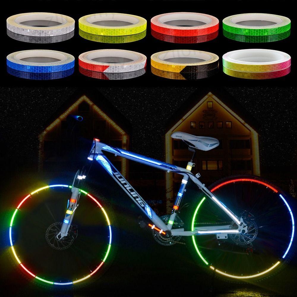 ZLION Bicycle Wheel Decor Tape Film Motorcycle Reflective Film Warning ...