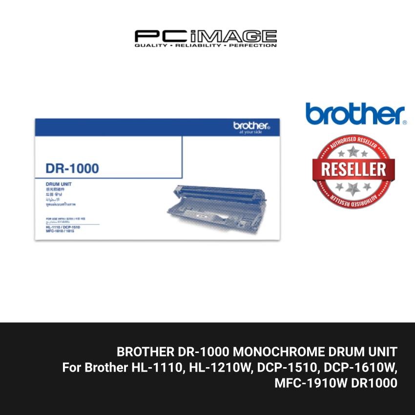 Brother DR-1000 Original Monochrome Drum Unit, Black, for HL-1110, HL ...