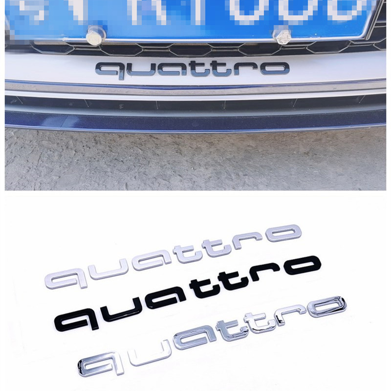1 Piece Audi Four-wheel Drive Modified quattro Head Rear Trunk Logo ...