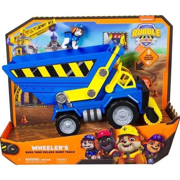 Paw Patrol rubble and crew toy vehicle deluxe Wheeler dump truck ...