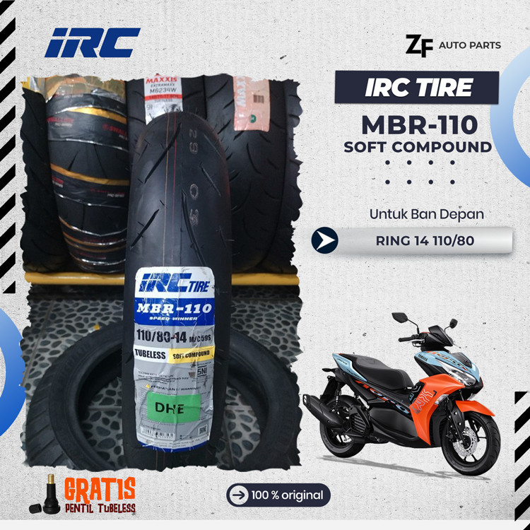 Aerox SOFT COMPOUND MOTORCYCLE TIRE IRC MBR-110 Aerox Vario 160 PCX OLD ...