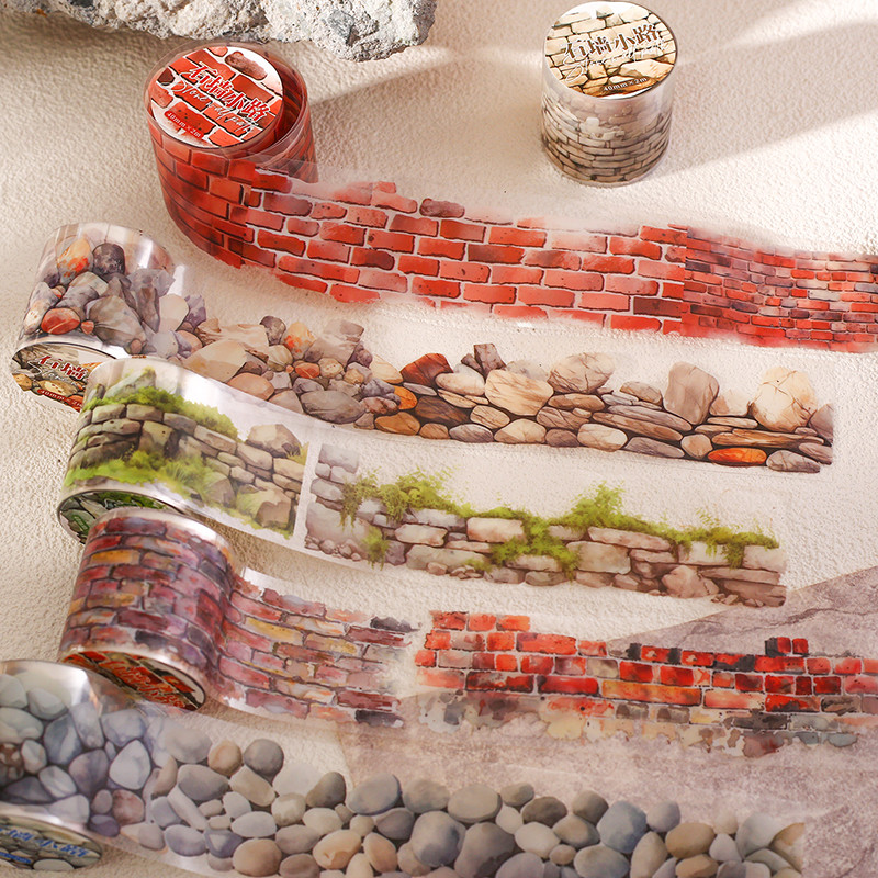 Midoo 4x200cm Stone Wall Masking Tape Wall Texture Collage European ...