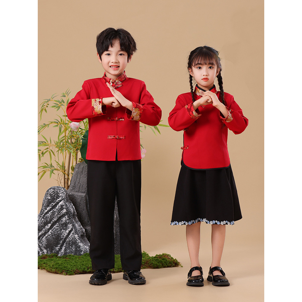 2025 CNY 儿童汉服 Boys Girls Siblings Kids Traditional CNY Costume Hanfu ...