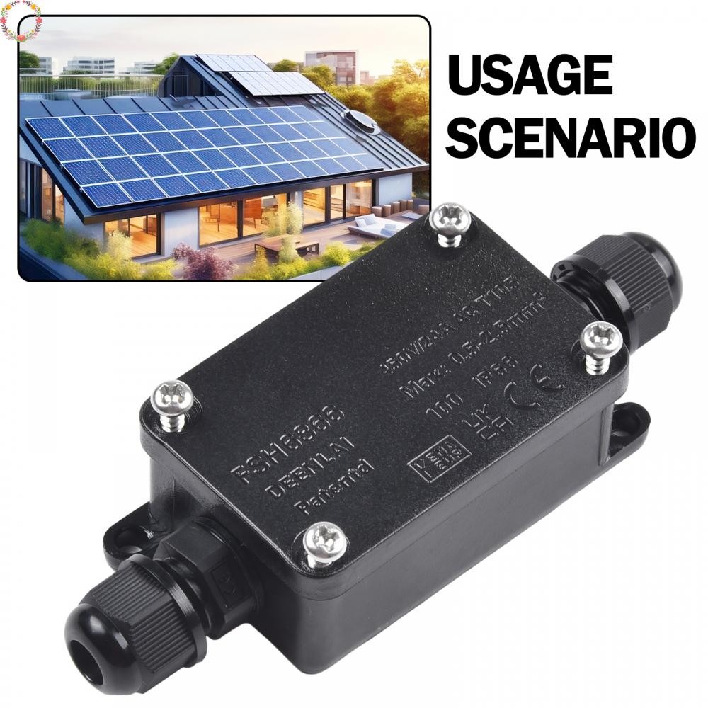 [HME]Black IP66 Waterproof Cable Connector Box 2 Ports PC Junction Box ...