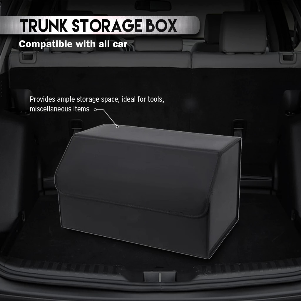 High Capacity Car Storage Box PU Leather Auto Multiuse Car Trunk ...
