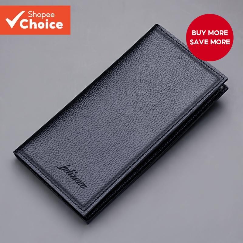 Men's Ultra-Thin Long Wallet Slim Leather Card Holder with Multiple ...