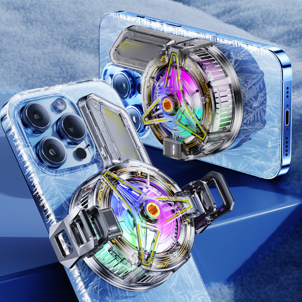 Portable Magnetic Phone Cooler with RGB Fan and Semiconductor Cooling ...