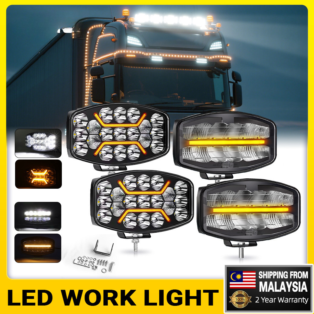 LED 12V 24V JUMBO 10" 320 SPOTLIGHT LORRY BAR LIGHT ATAS ROOF VIRAL ...