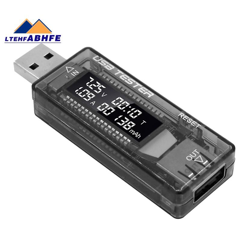 USB Tester Current Voltage Charger Capacity Tester Volt Meter Display USB Current Voltage Test ...