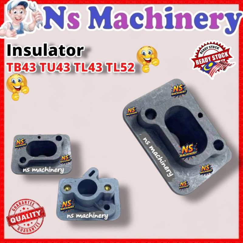 Insulator Tapak Carburetor Mesin Rumput Tolak Kasei Intake Hand Push Lawn Mover Auger TB43 TL43 ...