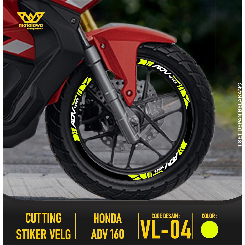 Honda ADV 160 New Racing Rim Cutting Stickers List of Custom Variations ...