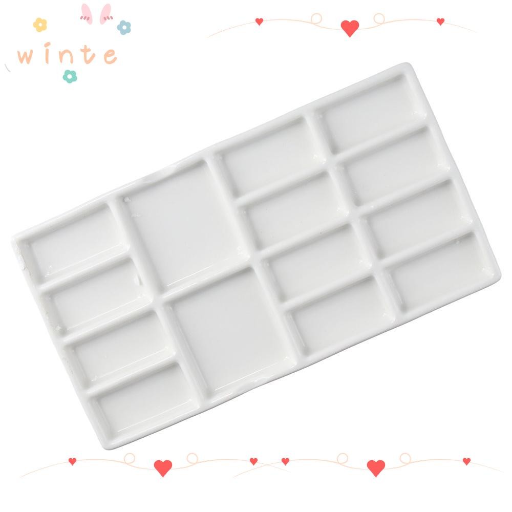 WINTE ceramic paint palette, Rectangle 14 Wells mixing trays, for ...