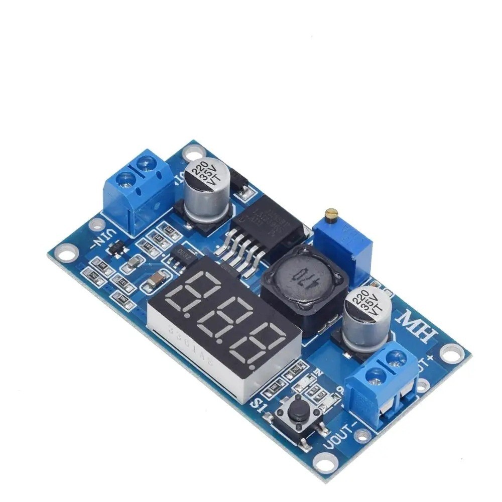 GMMA LM2596 DC-DC adjustable buck module with digital voltmeter display ...