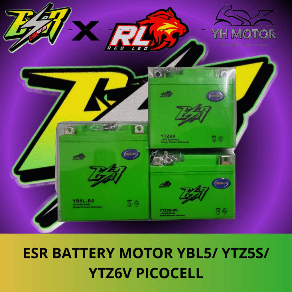 ESR BATTERY MOTOR YB3L/ YBL5/ YTZ5S/ YTZ6V/ YTZ7V PICOCELL ORIGINAL ESR ...