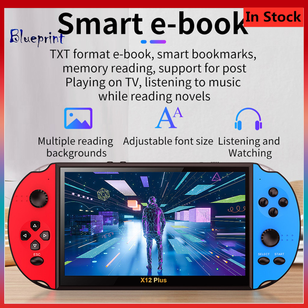BPT X12 Plus 7-inch Handheld Game Console Supporting 9 Simulators AV ...