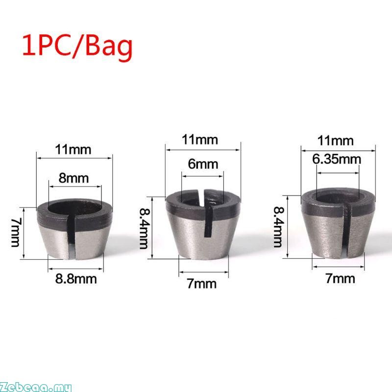 Zebeaa 6mm 6 35mm 8mm Collet Chuck Adapter Engraving Trimming Machine ...
