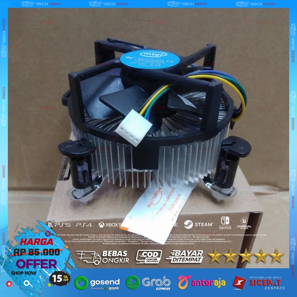 Original AMD & INTLE Processor Fan / CPU Fan Cooler / PC Computer ...