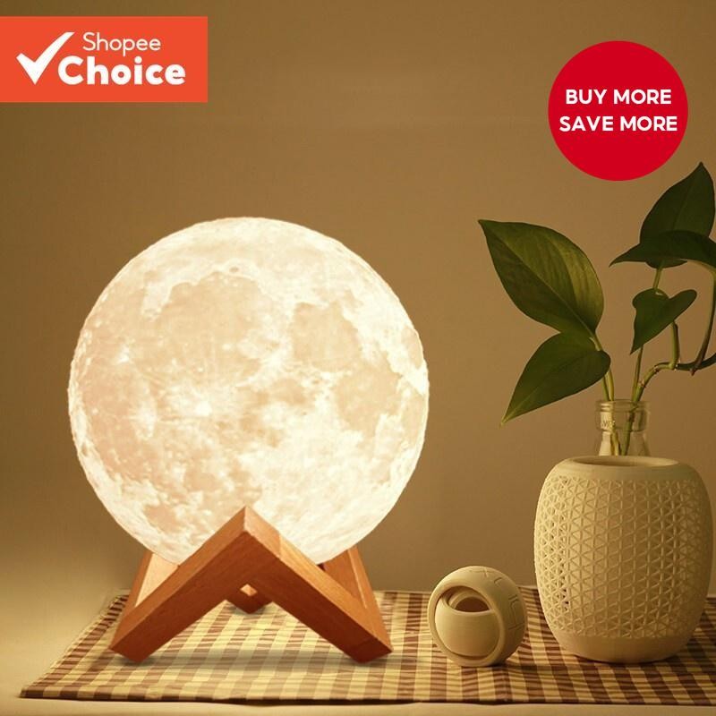 12cm LED Moon Light Lamp Lunar Light Lamp Study Lamp Bedroom Led Bed ...