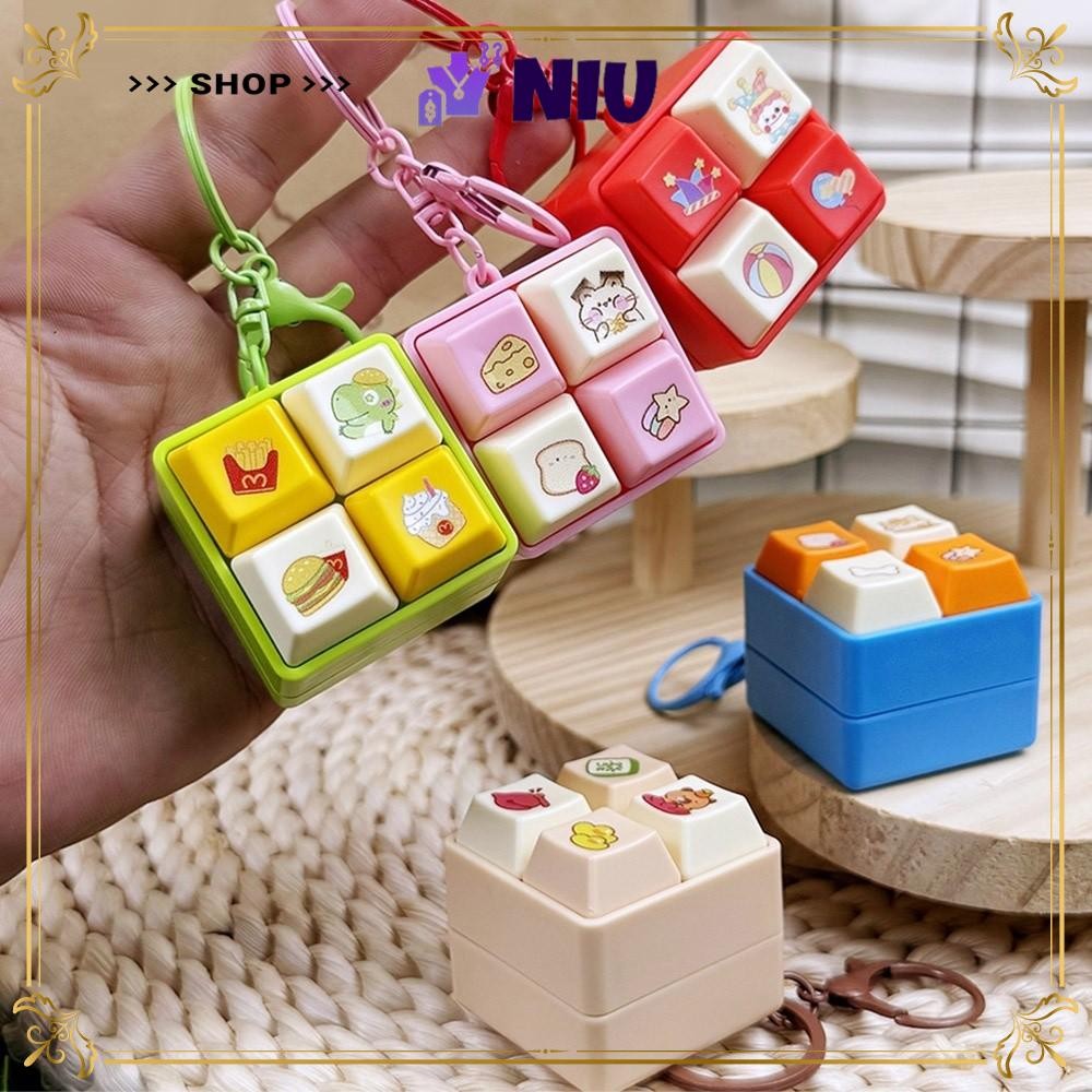 NIU Finger Keyboard Caps, Cartoon Keys Button Fidget Keychain, Relaxing ...