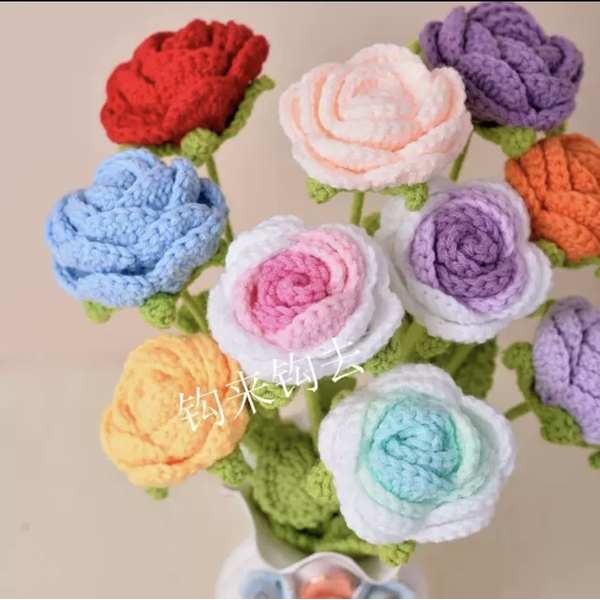 bunga crochet bouquet flower crochet crochet bouquet Selesai mengait ...
