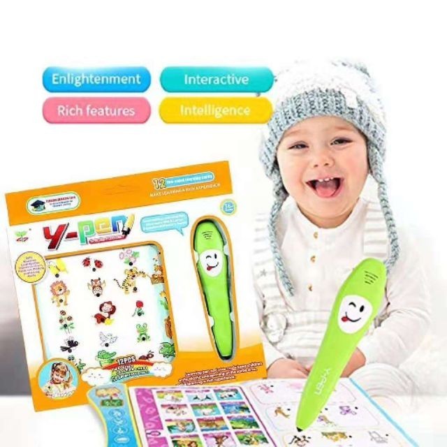 Learning Speaking Pen with 12pcs English Cards for Kids Electronic ...
