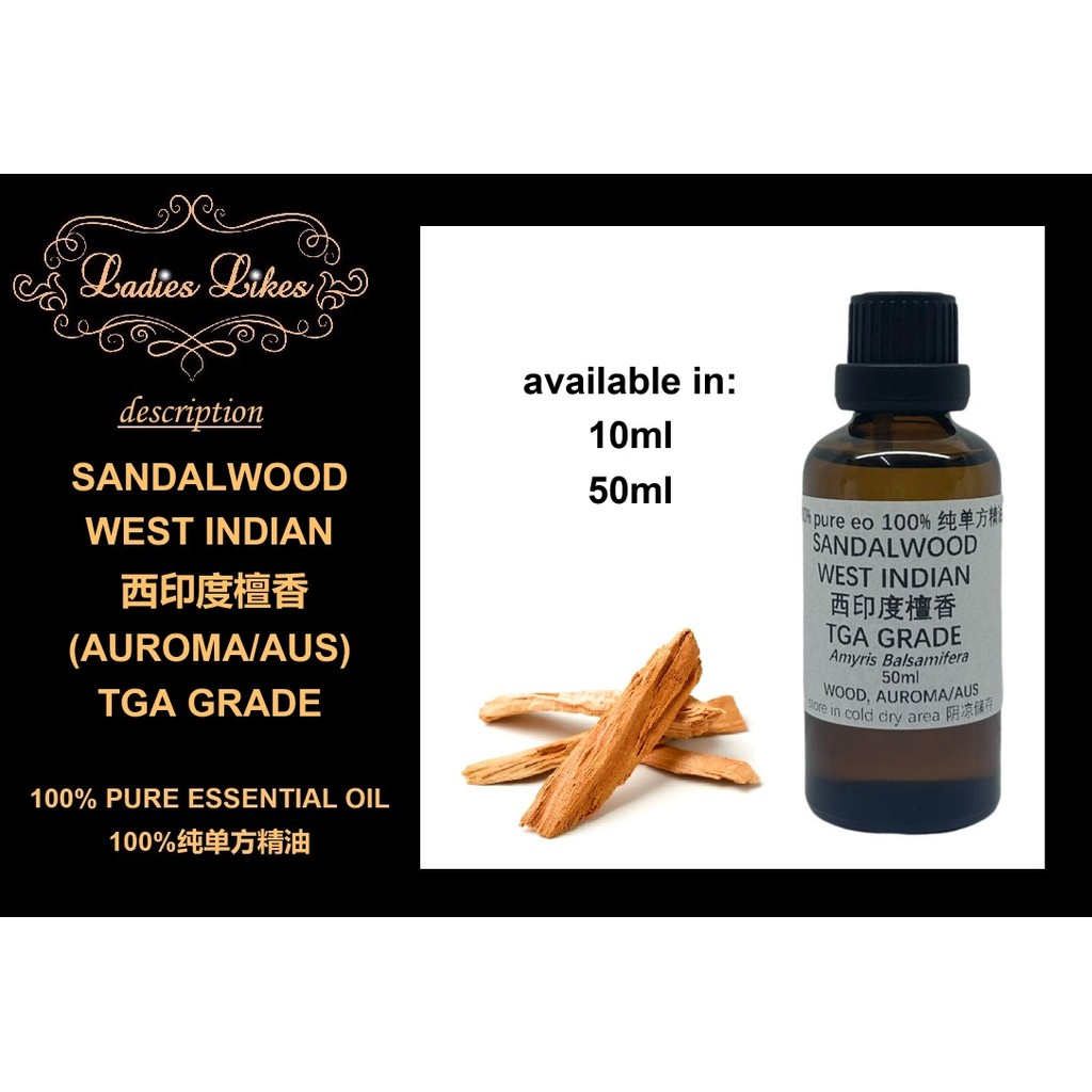 (msia) MINYAK PATI TULEN - 100% PURE E/O - SANDALWOOD WEST INDIAN ...
