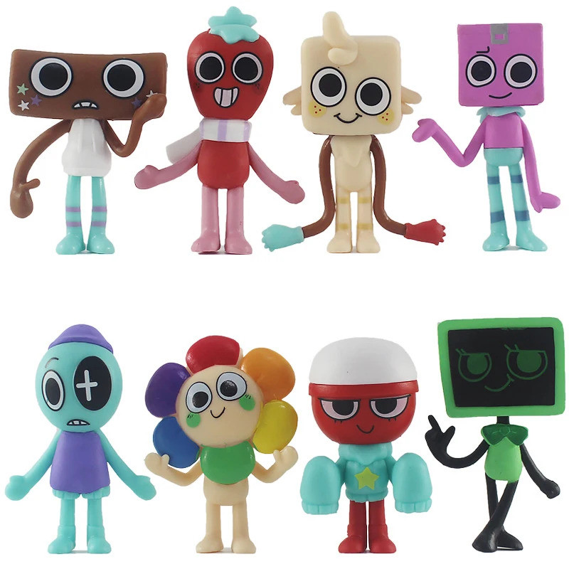 Dandys World Pebble Figure 8pcs/Set Home Decoration Astro Goob Toodles ...