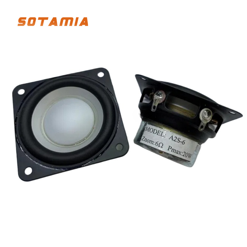 SOTAMIA 2Pcs 2 Inch Full Range Audio Speakers 6 Ohm 20W Neodymium ...
