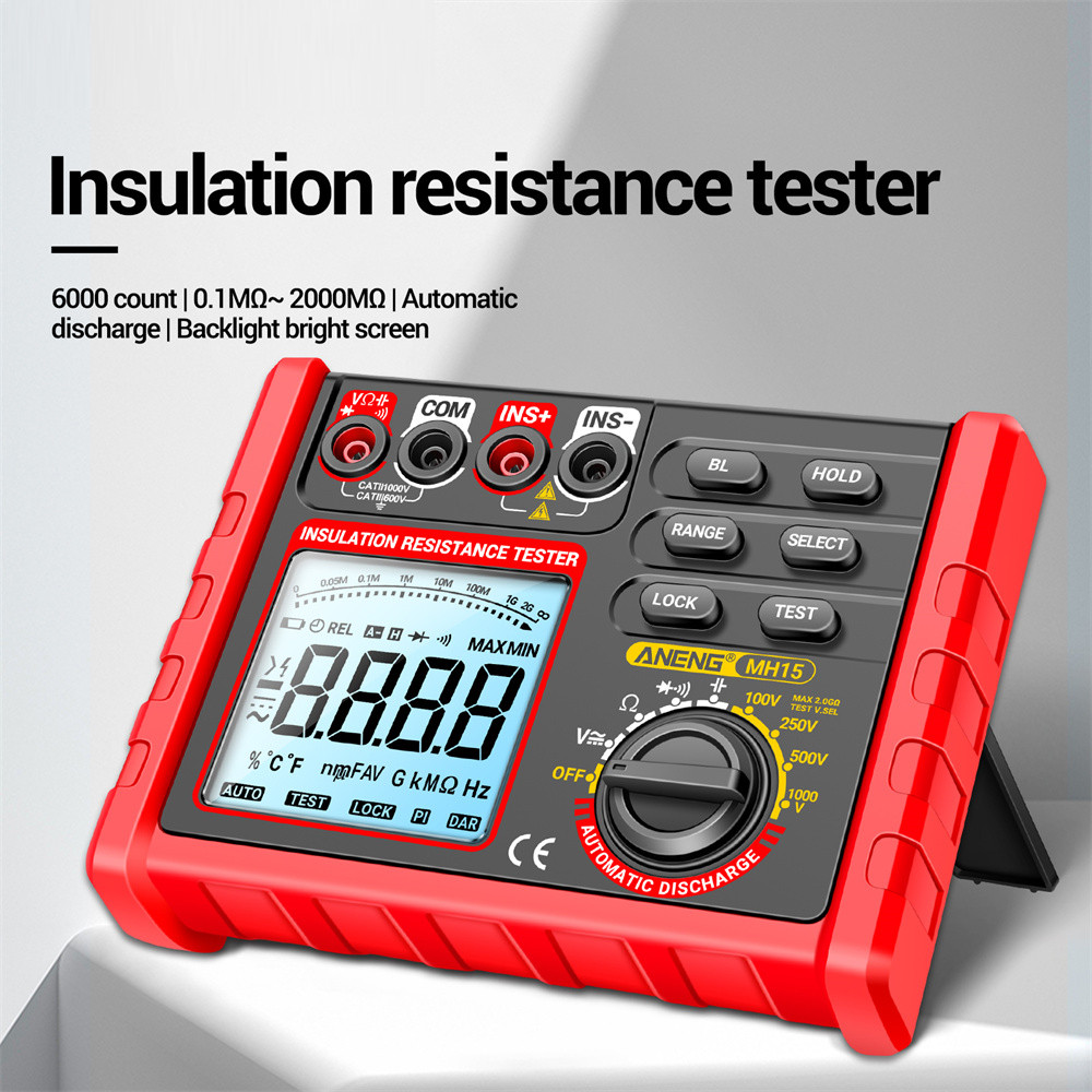 Pcbfun ANENG MH15 Insulation Resistance Multifunctional Digital Meter Automatic discharge AC/DC ...