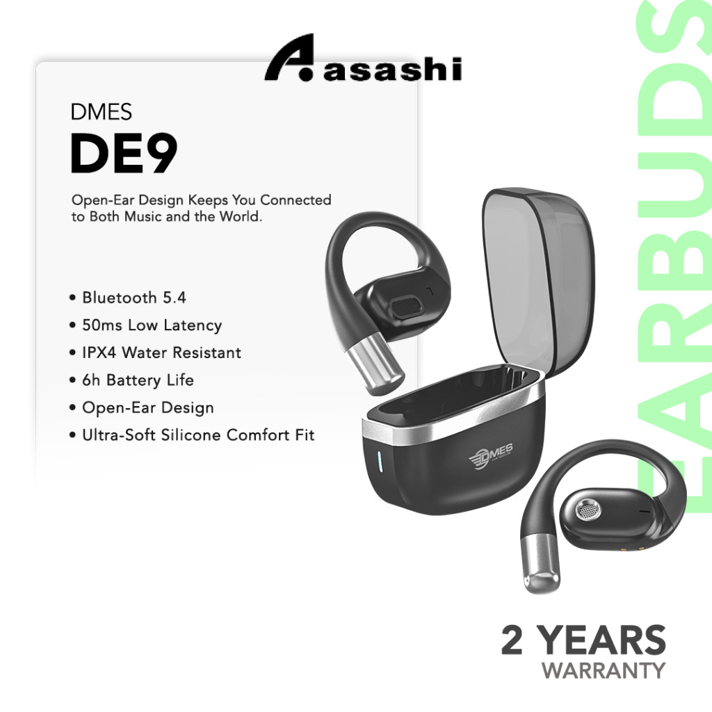 Dmes DE9 Open Ear Earphones Bluetooth 5.4 Wireless OWS Air Conduction ...