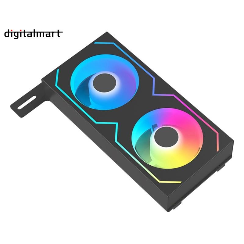 PC Memory Cooling Radiator 4Pin PWM/5V 3Pin ARGB with 2 Cooling Fan RAM Radiator Heatsink for ...