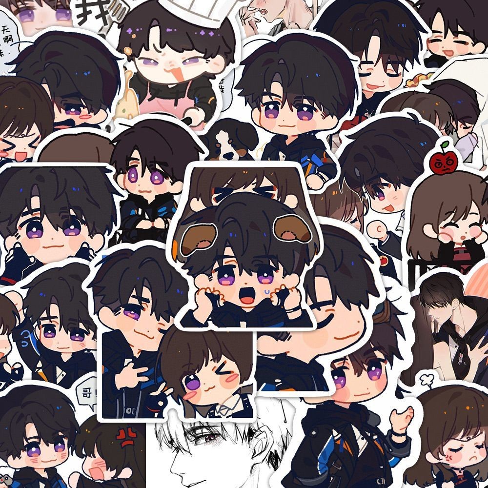 100 pieces!! Love And Deepspace Caleb Sticker Diy Mobile Wall ...