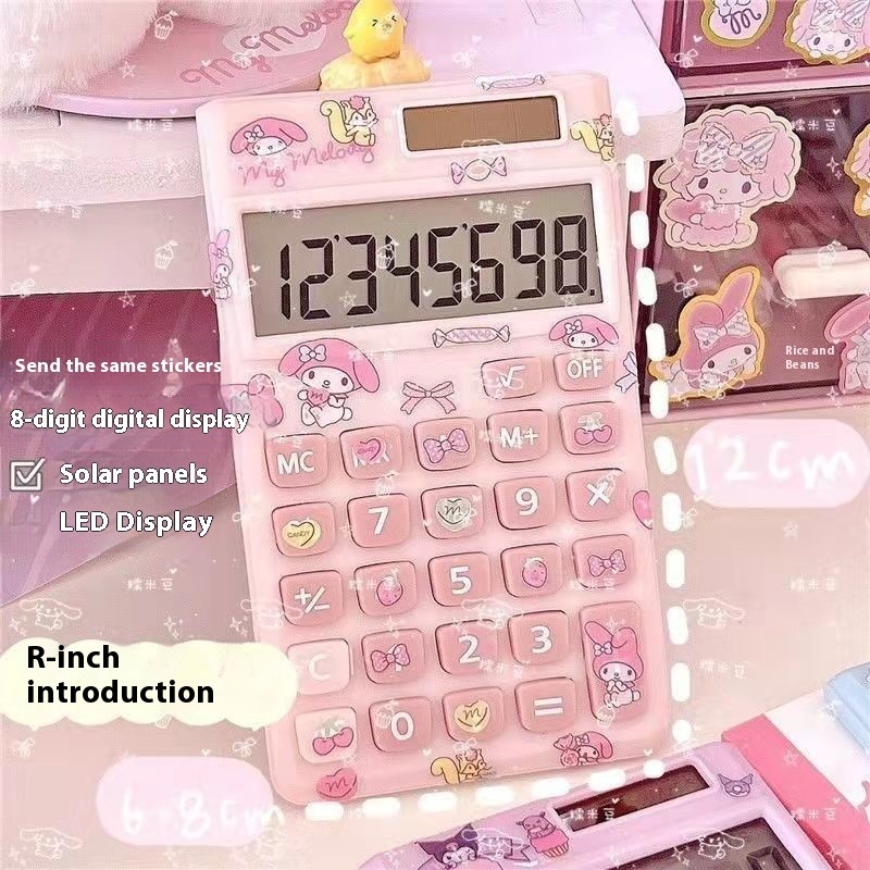 Sanrio Kuromi, Cinnamon Roll, My Melody Solar-Powered 8-Digit LED ...