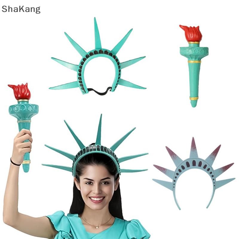 SKMY Statue Of Liberty Headwear With Torch Cosplay Latex Mask Female ...