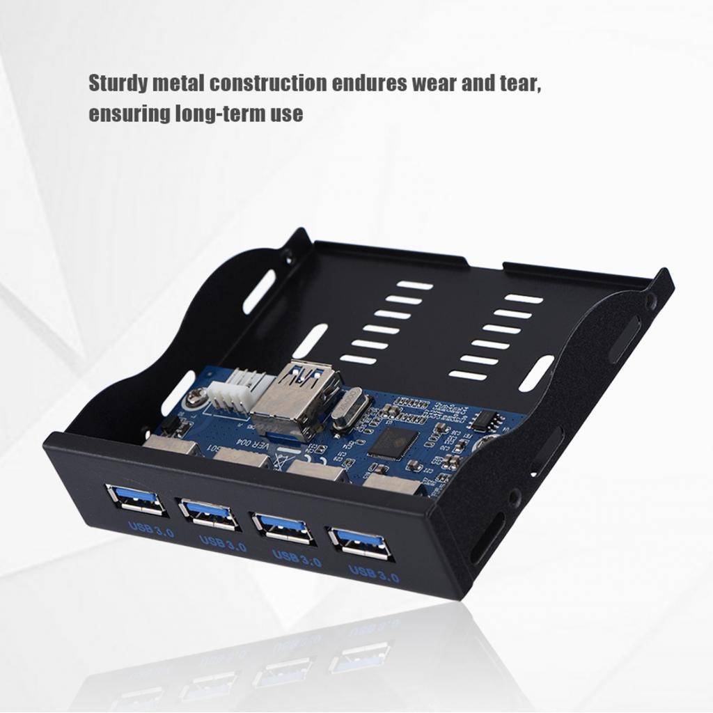 Nearbeauty 4 Ports USB 3.0 Front Panel Floppy Disk Bay Hub with 19 Pin ...